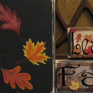 Fall Decor, Fall Decoration, Fall Sign, Fall Blocks, Leaves Are Falling ...