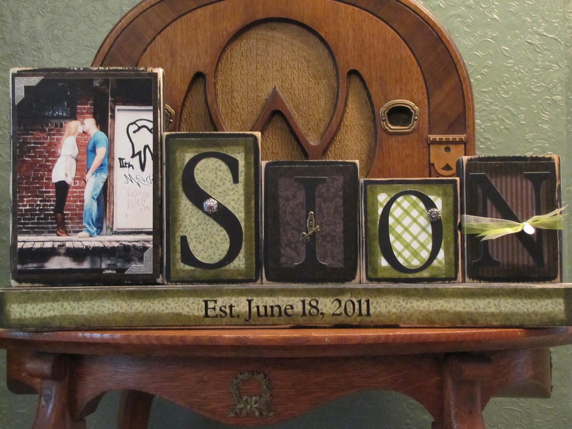 Customized Last Name Sign With Picture Family Sign Family - Etsy