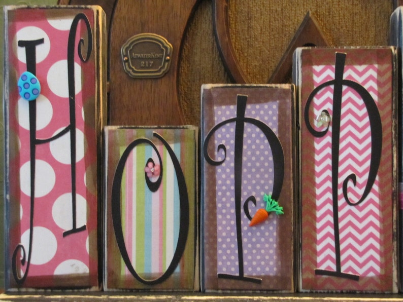 Easter Sign, Easter Decor, Easter Blocks, Spring Decor, Spring Sign ...