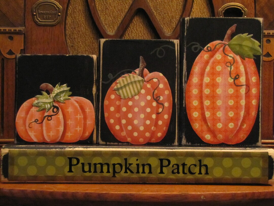Pumpkin Patch Blocks Fall and Thanksgiving Decor Sign - Etsy