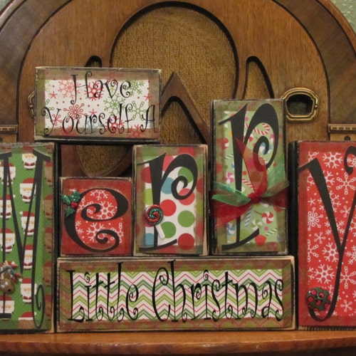Christmas Blocks - Etsy