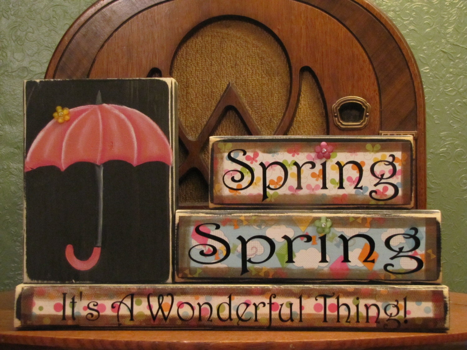 Spring Sign Spring Decor Spring Decoration Spring Blocks - Etsy