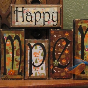 Camping Sign, Summer Decor, Summer Sign - Happy Camper Word Blocks - Etsy