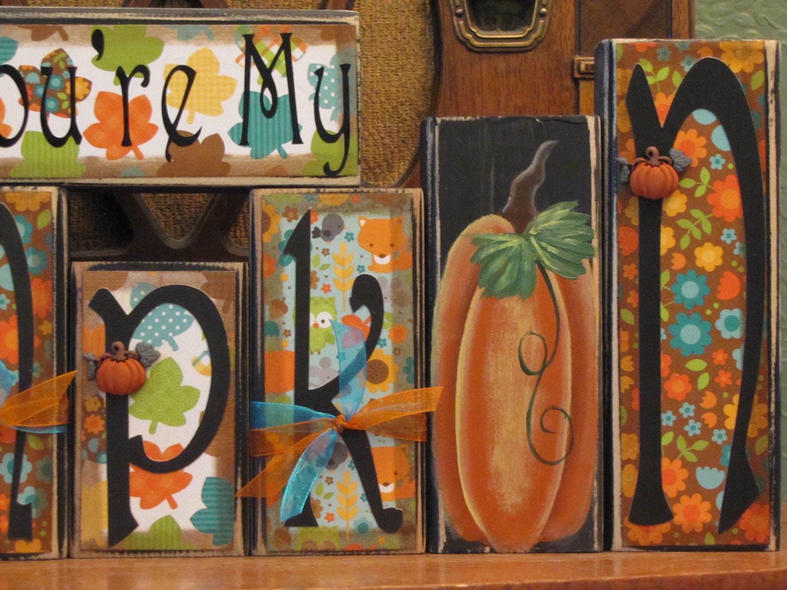 Pumpkin Sign, Fall Decor, Fall Sign, Fall Decoration, Fall Blocks ...