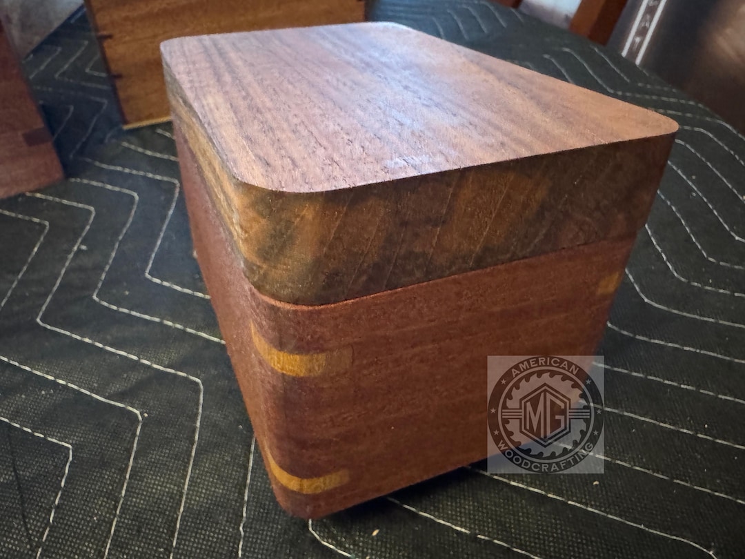 Teak and Mahogany Keepsake / Momento Box Thick and Heavy Duty With ...