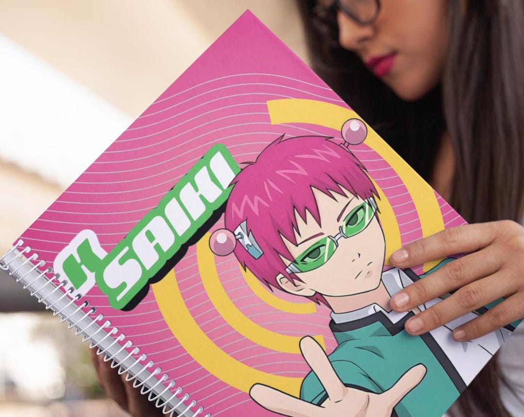 Saiki K Notebook - Spiral Anime Notebook - Cute Anime Stationery ...