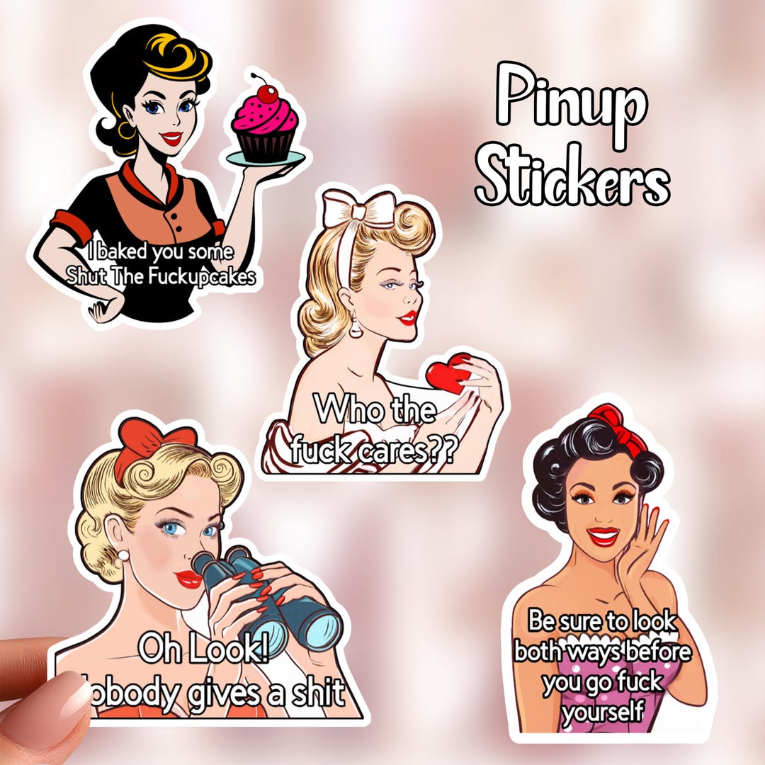 Naughty Pinups Vinyl Stickers | Laptop Sticker | Water Bottle Sticker ...