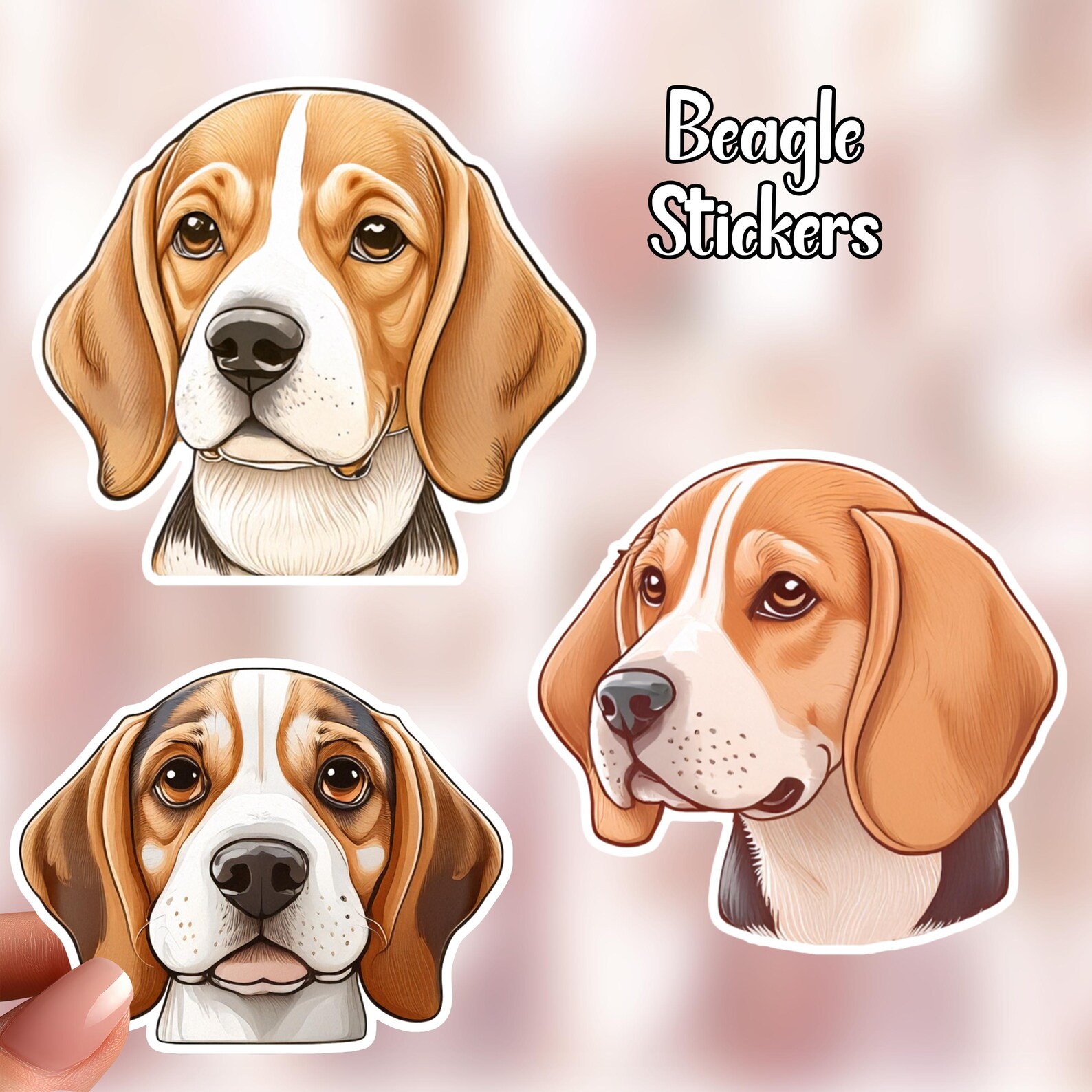 Beagle Stickers | Laptop Sticker | Notebook Sticker - Etsy