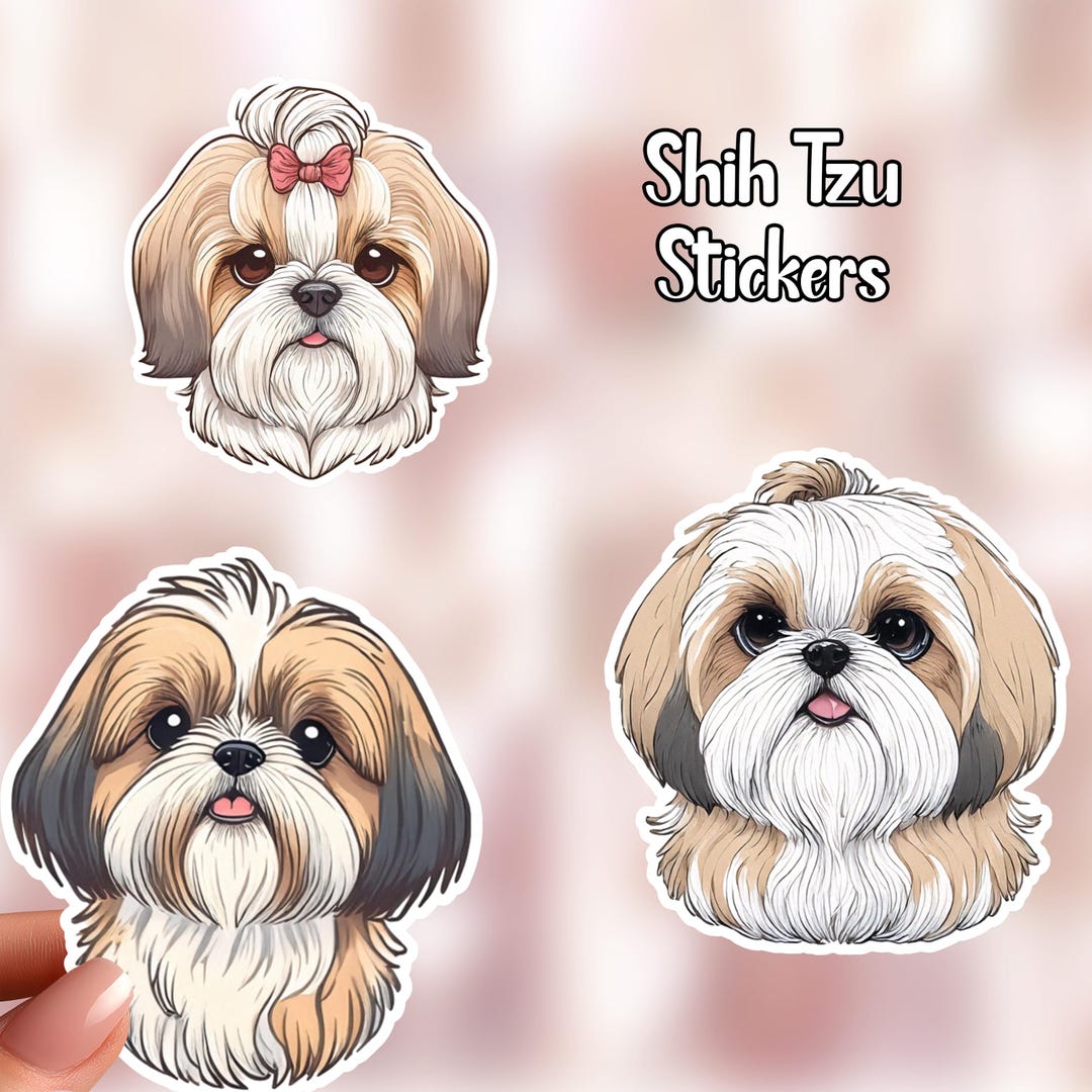 Shih Tzu Stickers | Laptop Sticker | Scrapbooking Stickers | Notebook ...