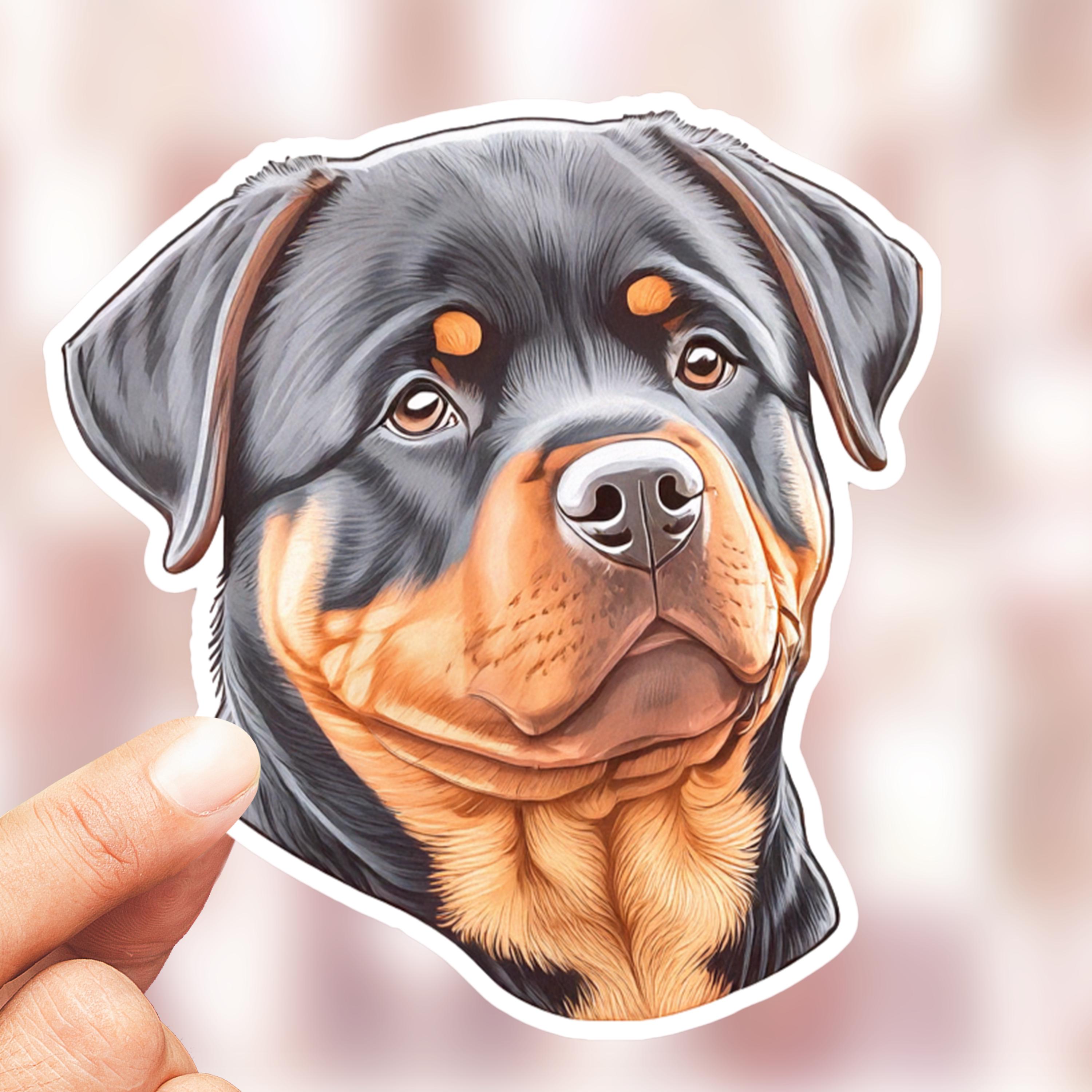 Rottweiler Stickers | Laptop Sticker | Scrapbooking Stickers | Notebook ...