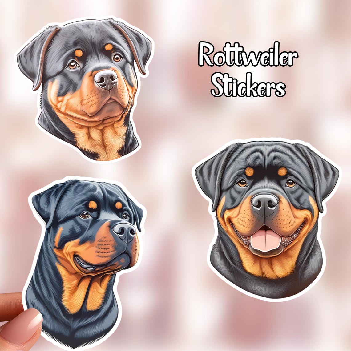 Rottweiler Stickers | Laptop Sticker | Scrapbooking Stickers | Notebook ...