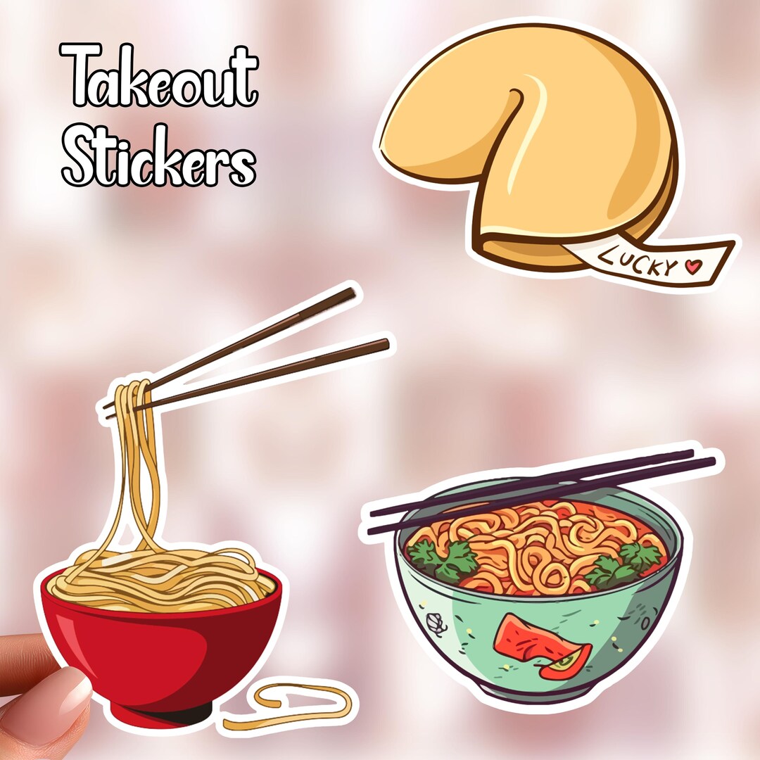 Takeout Stickers | Laptop Sticker | Scrapbooking Stickers | Notebook ...