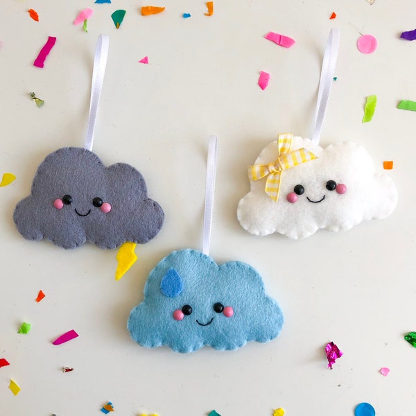 Felt Cloud Ornament - Etsy