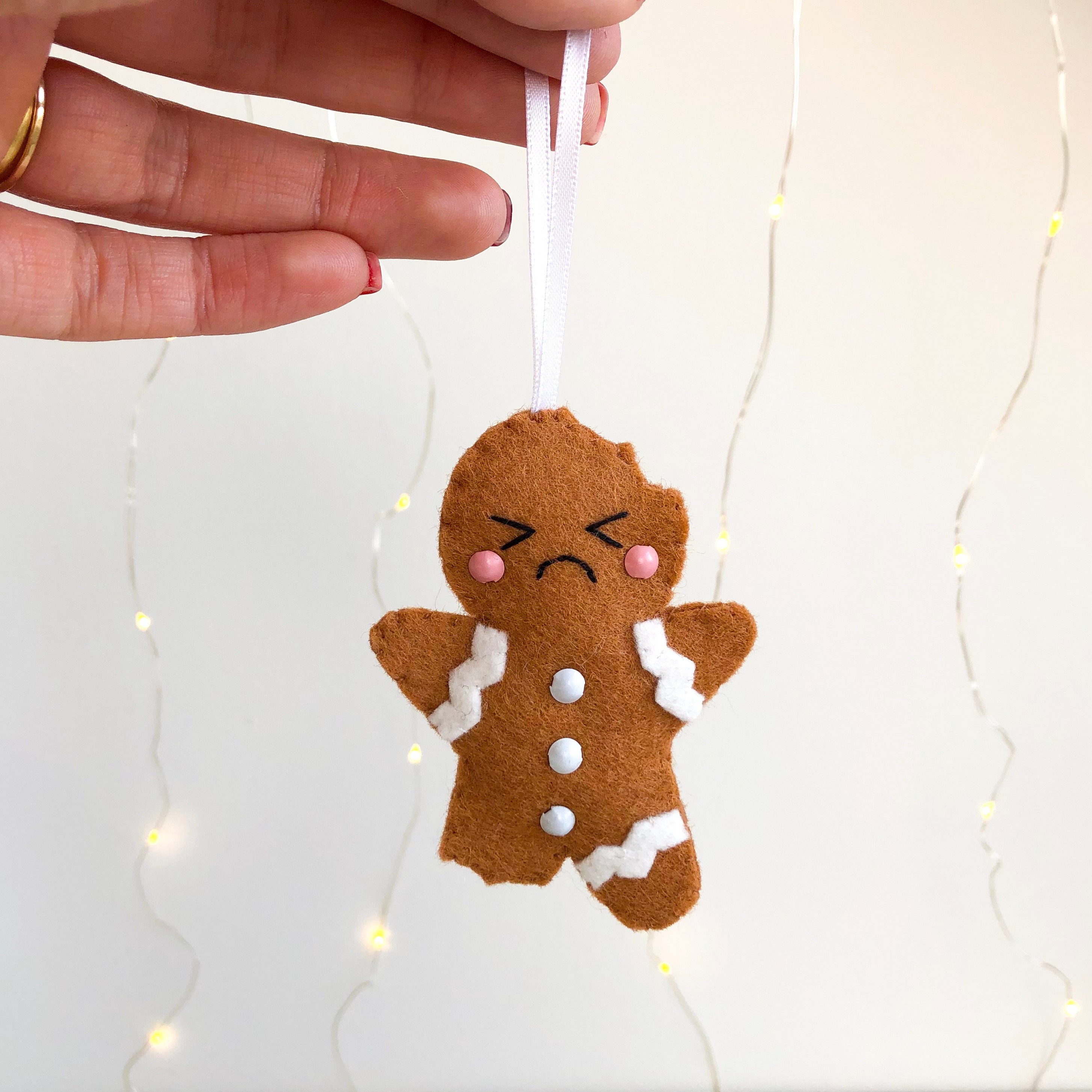 Sad Gingerbread Man Decoration Cute Felt Gingerbread Man Fun - Etsy UK
