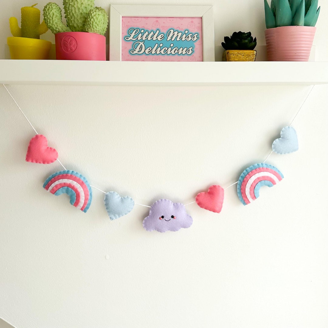 TRANS PRIDE GARLAND | Cute Lgbtq+ Wall Decoration, Trans Wall Hanging ...