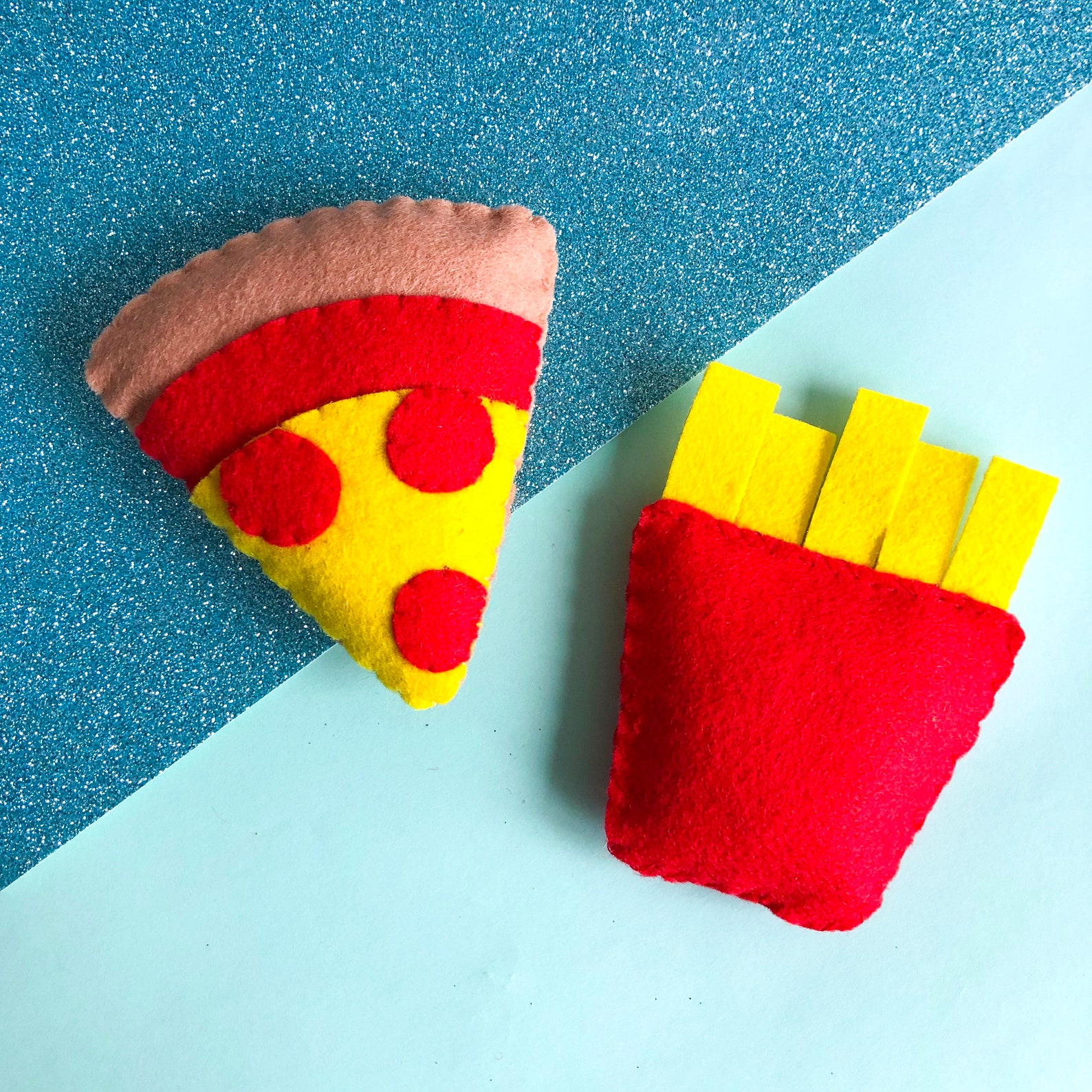 Pizza Fries Cat Toy Handmade Felt Cat Toy Organic Catnip - Etsy