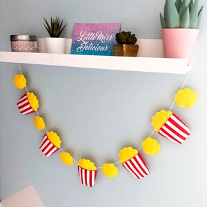 Popcorn Felt Garland Cute Wall Hanging Fast Food Bunting | Etsy