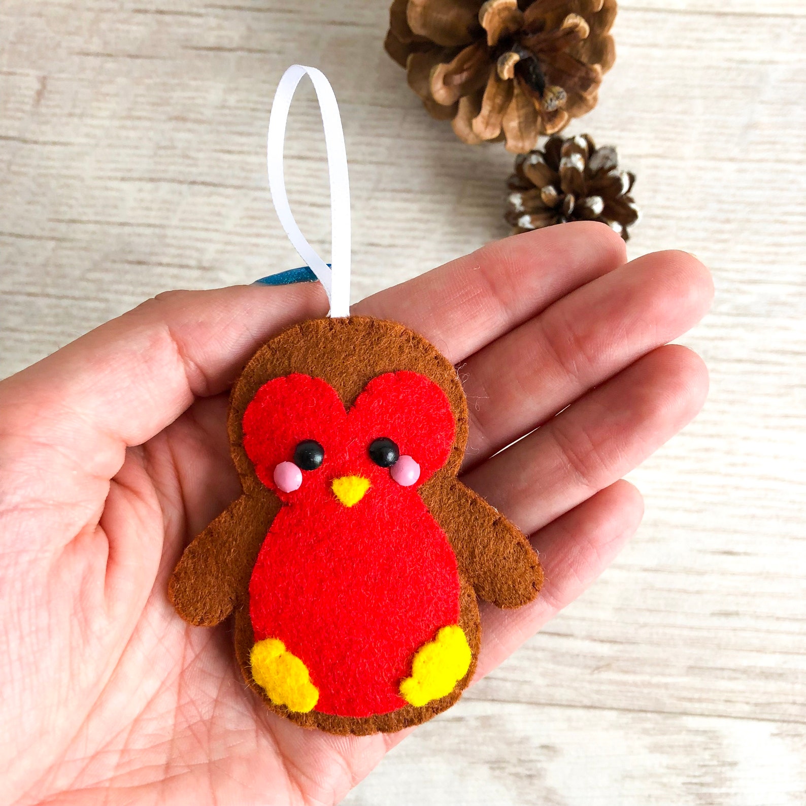 Cute Robin Decoration Felt Christmas Tree Decorations Cute | Etsy