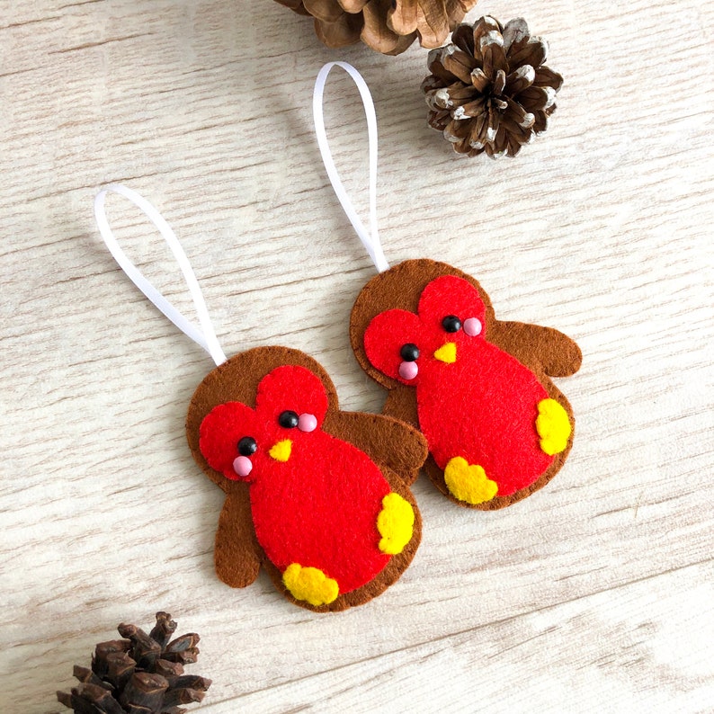 Cute Robin Decoration Felt Christmas Tree Decorations Cute - Etsy