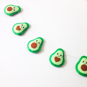 Happy Avocado Garland, Felt Wall Hanging, Cute Avocados Bunting ...