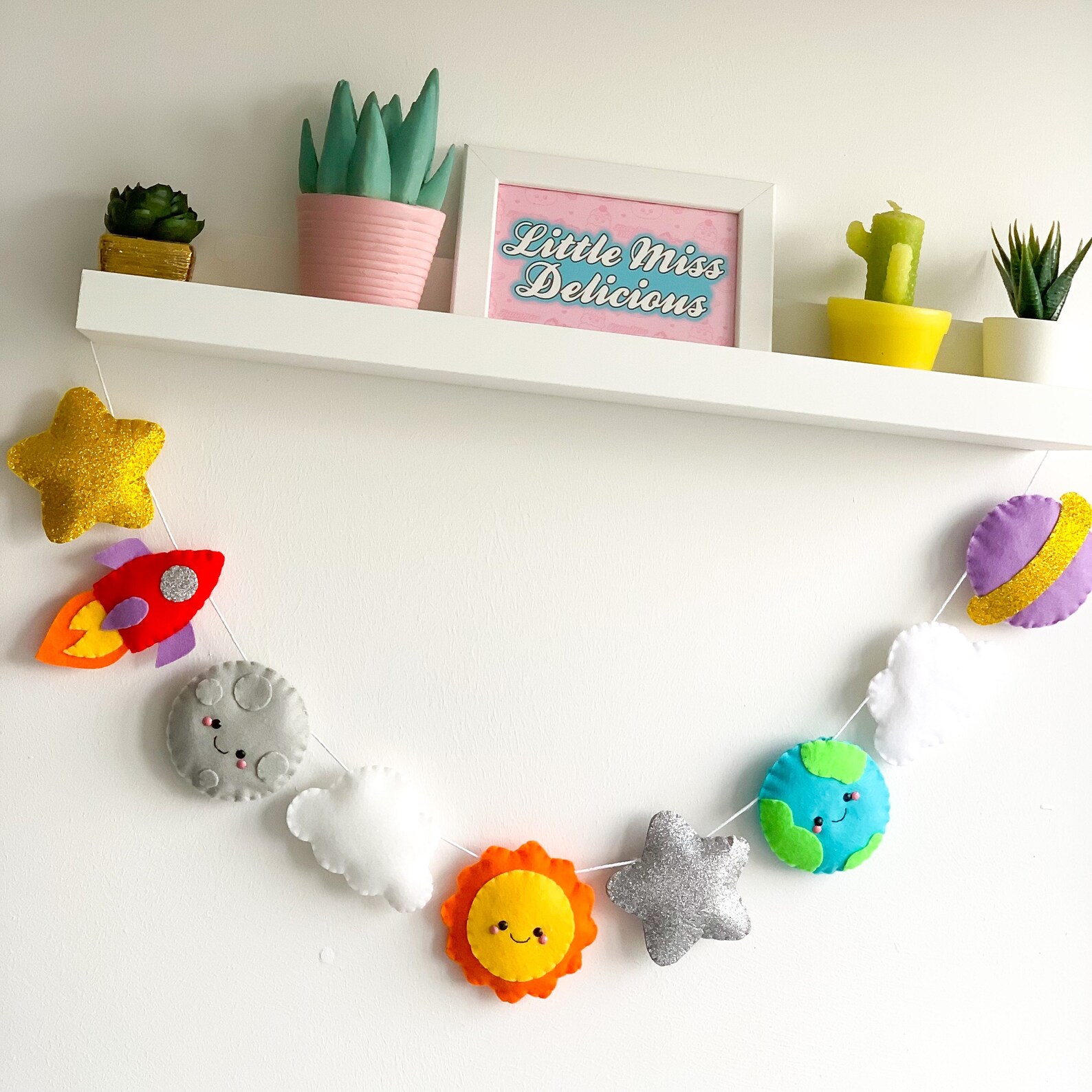 Space Felt Garland Planets and Space Nursery Solar System - Etsy