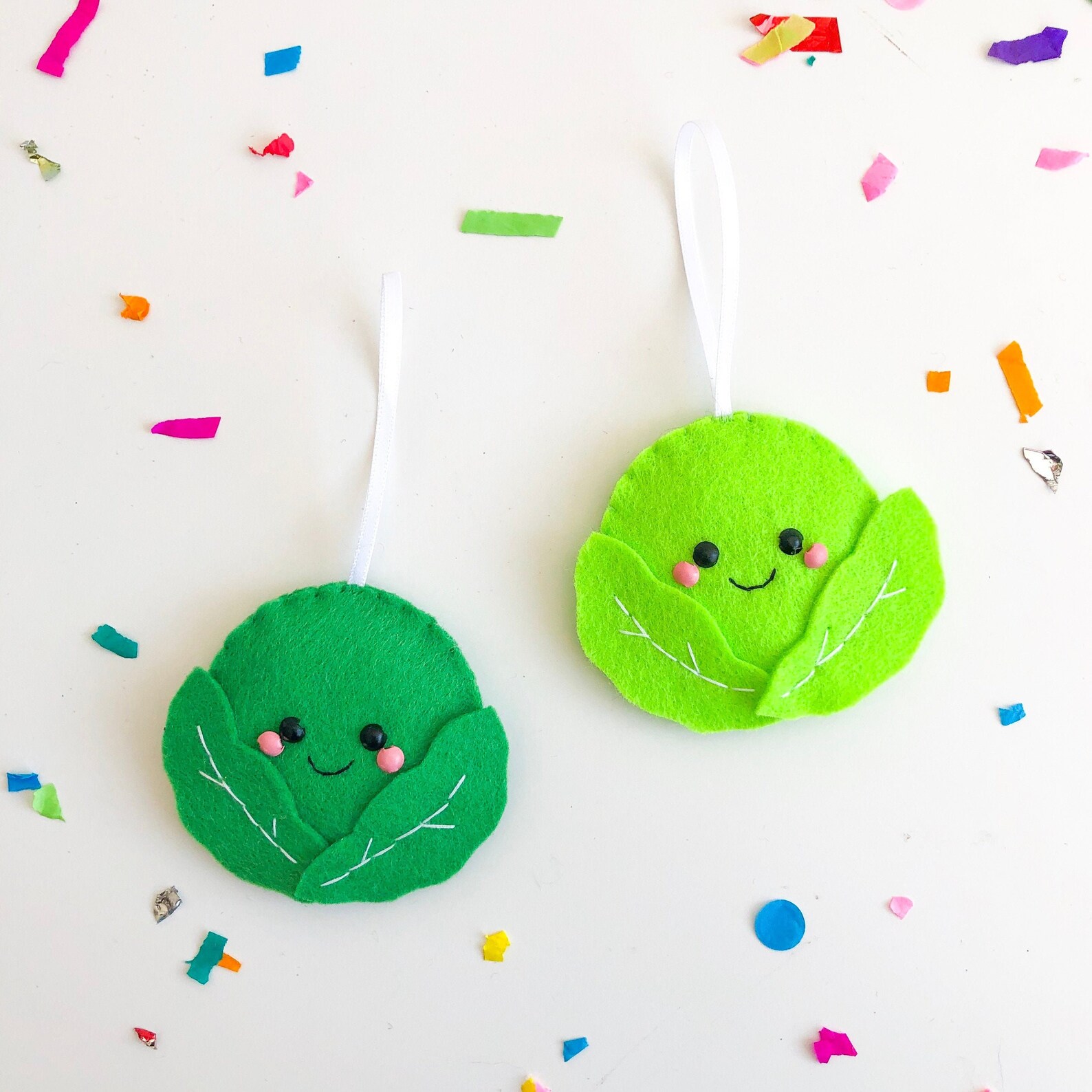 Brussels Sprout Decoration Fun Festive Decor Felt Christmas - Etsy