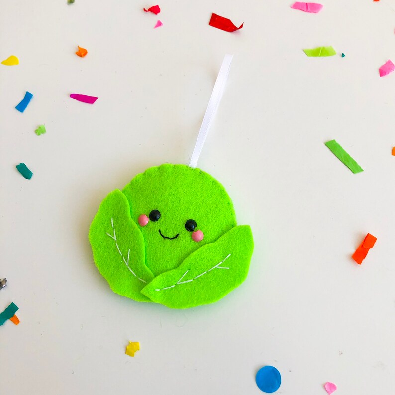 Brussels Sprout Decoration Fun Festive Decor Felt Christmas - Etsy