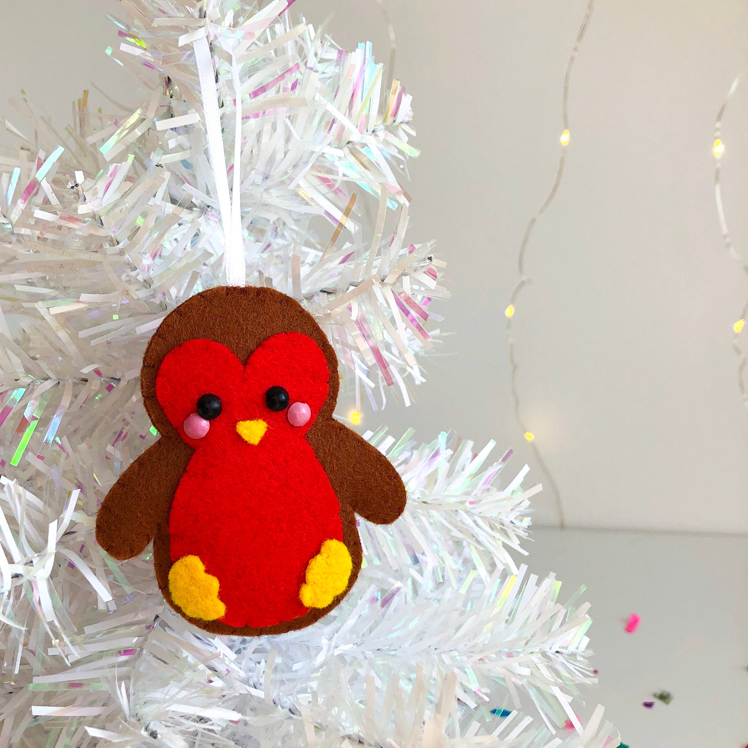 Cute Robin Decoration felt Christmas tree decorations cute | Etsy