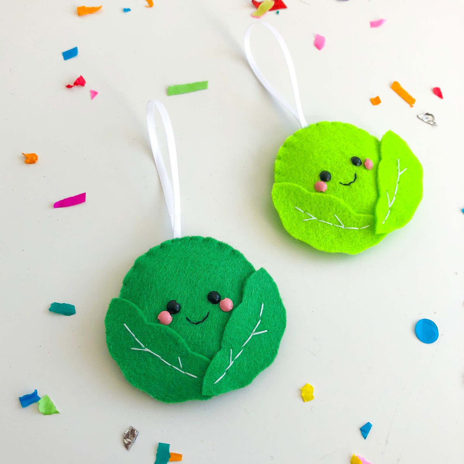 Brussels Sprout Decoration Fun Festive Decor Felt Christmas - Etsy