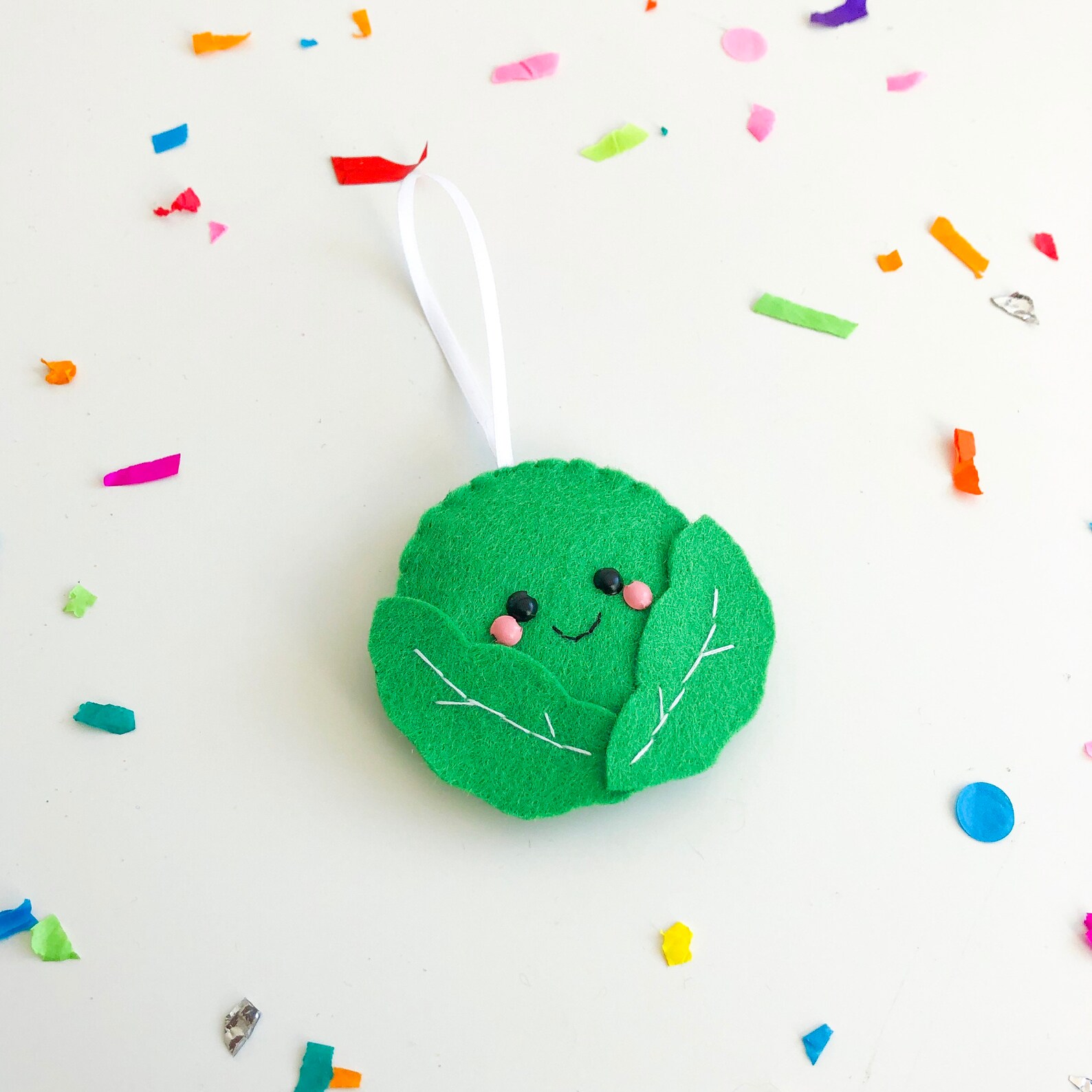 Brussels Sprout Decoration Fun Festive Decor Felt Christmas - Etsy