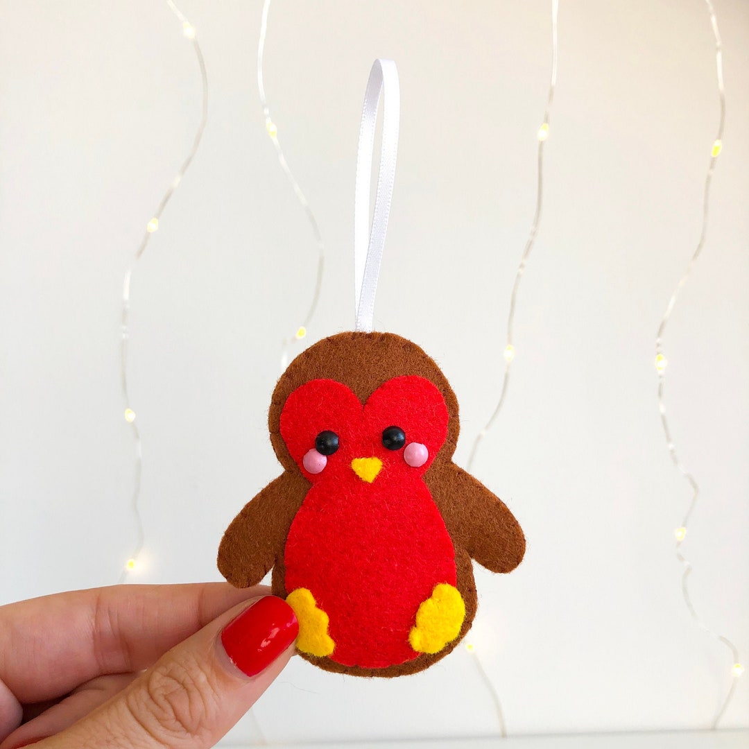 Cute Robin Decoration, Felt Christmas Tree Decorations, Cute Bird ...