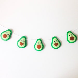 Happy Avocado Garland, Felt Wall Hanging, Cute Avocados Bunting ...