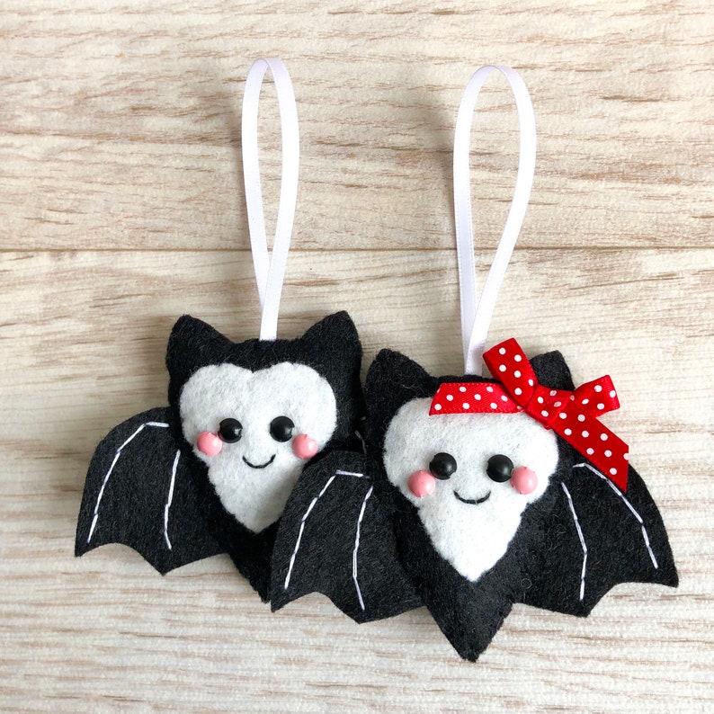 Felt Bat Tree Decoration Hanging Bats Decoration Spooky Cute - Etsy