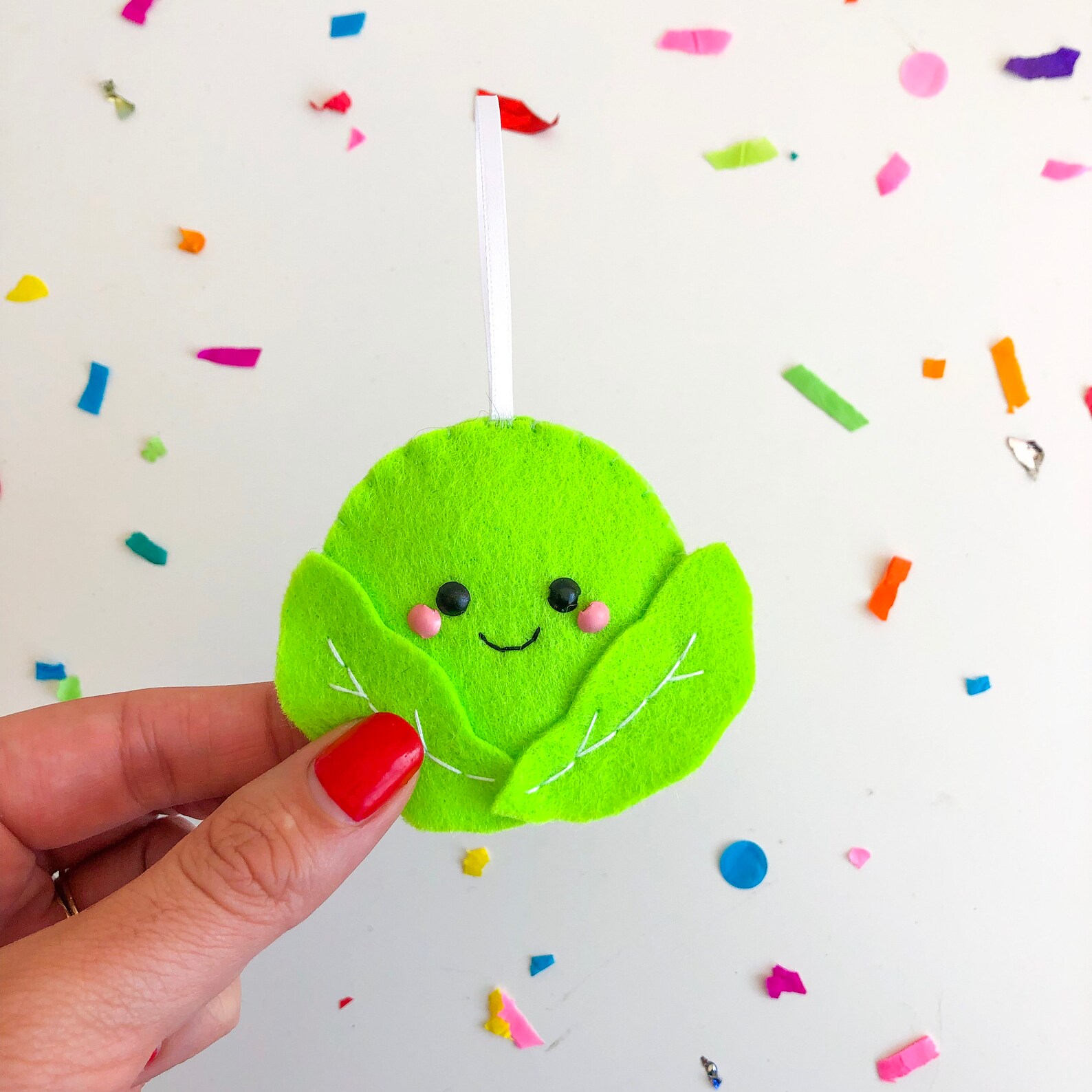 Brussels Sprout Decoration Fun Festive Decor Felt Christmas - Etsy