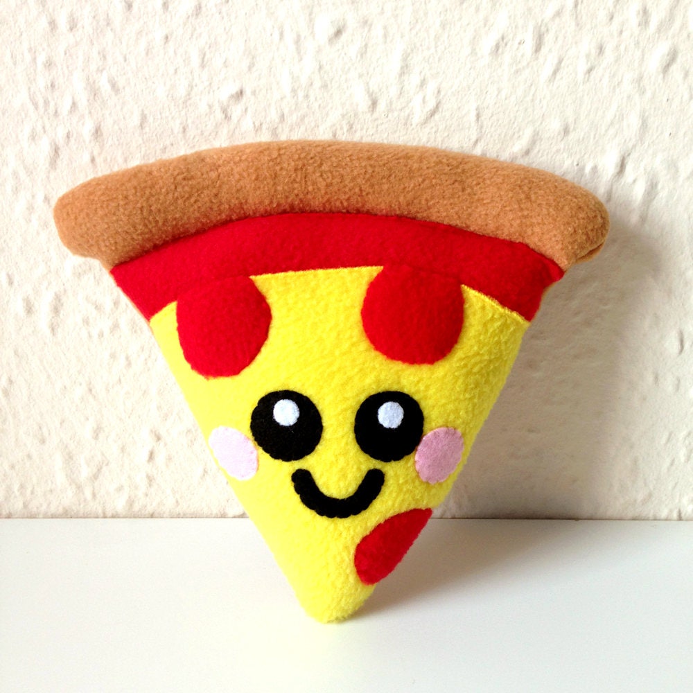 Pizza Plush Cushion cute home decor happy pizza cushion fun | Etsy