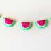 Pink Watermelon Garland, Felt Summer Bunting, Cute Fruit Wall Hanging ...