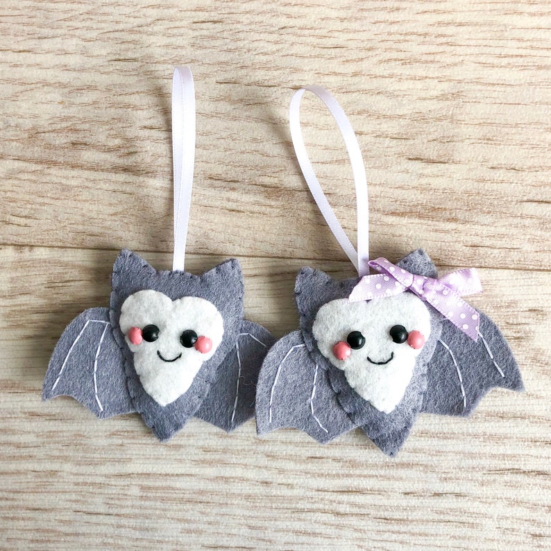 Felt Bat Tree Decoration Hanging Bats Decoration Spooky Cute - Etsy