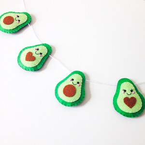 Happy Avocado Garland, Felt Wall Hanging, Cute Avocados Bunting ...