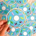 Blue Donut Sticker Food Vinyl Sticker Cute Doughnut Decal - Etsy