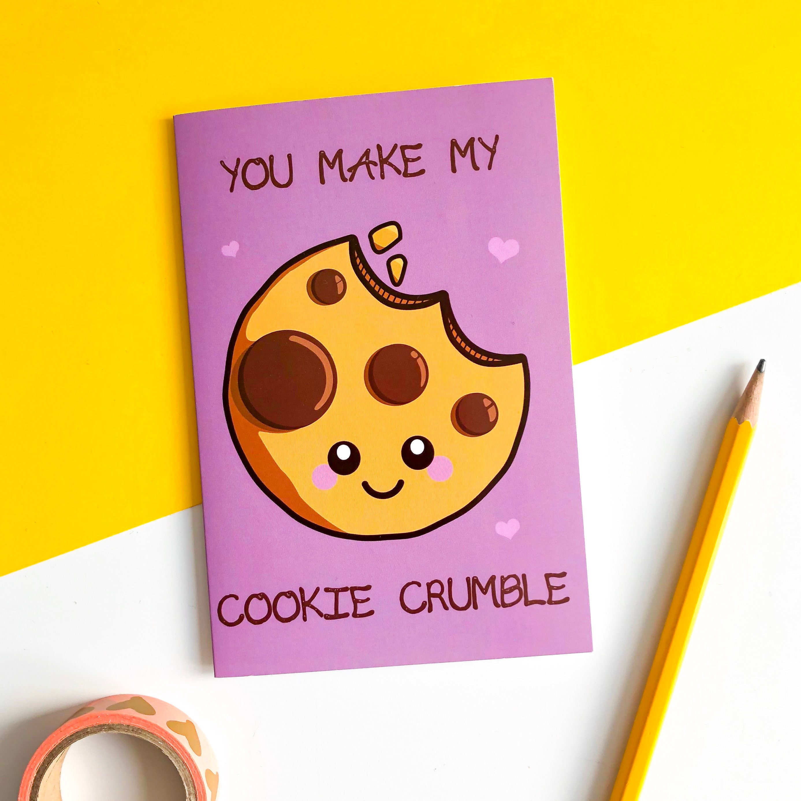 Cookie Greeting Card fun valentine's card food pun card | Etsy