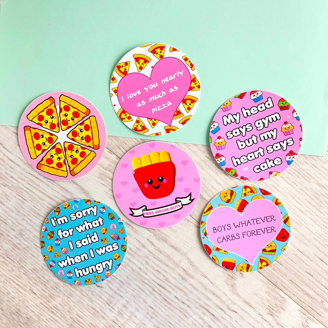 Funny Food Stickers, Food Pun Vinyl Decal, Kawaii Food Stickers, Cute ...