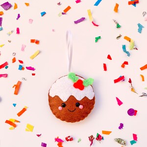 Christmas Pudding Decoration, Cute Felt Xmas Pud, Fun Festive Decor ...