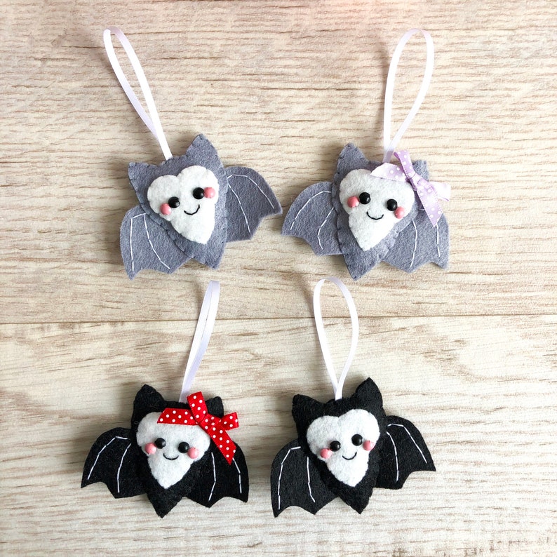 Felt Bat Tree Decoration Hanging Bats Decoration Spooky Cute - Etsy