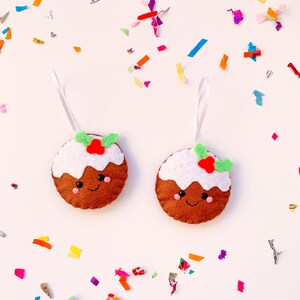 Christmas Pudding Decoration, Cute Felt Xmas Pud, Fun Festive Decor ...