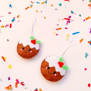 Christmas Pudding Decoration, Cute Felt Xmas Pud, Fun Festive Decor ...