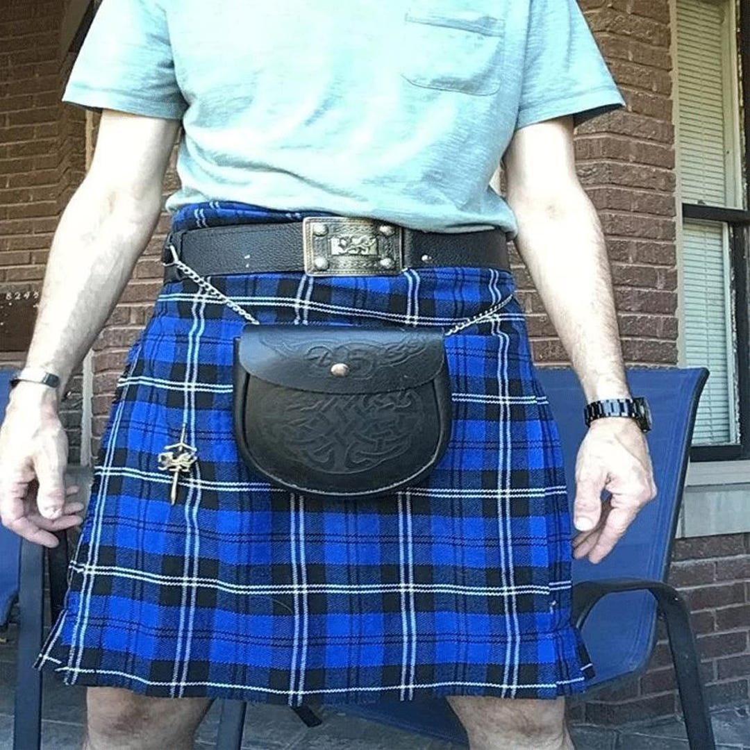 Clan Ramsay Blue Tartan Kilt-handmade Scottish Tartan Kilts - Etsy