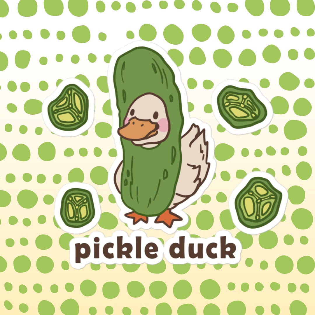 Pickle Duck Sticker - Etsy