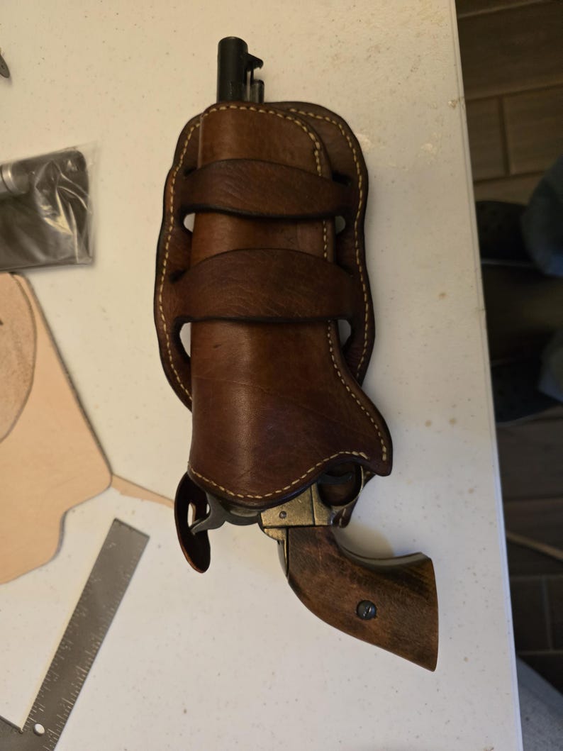 Dark Brown Mexican Double Loop Holster - Etsy