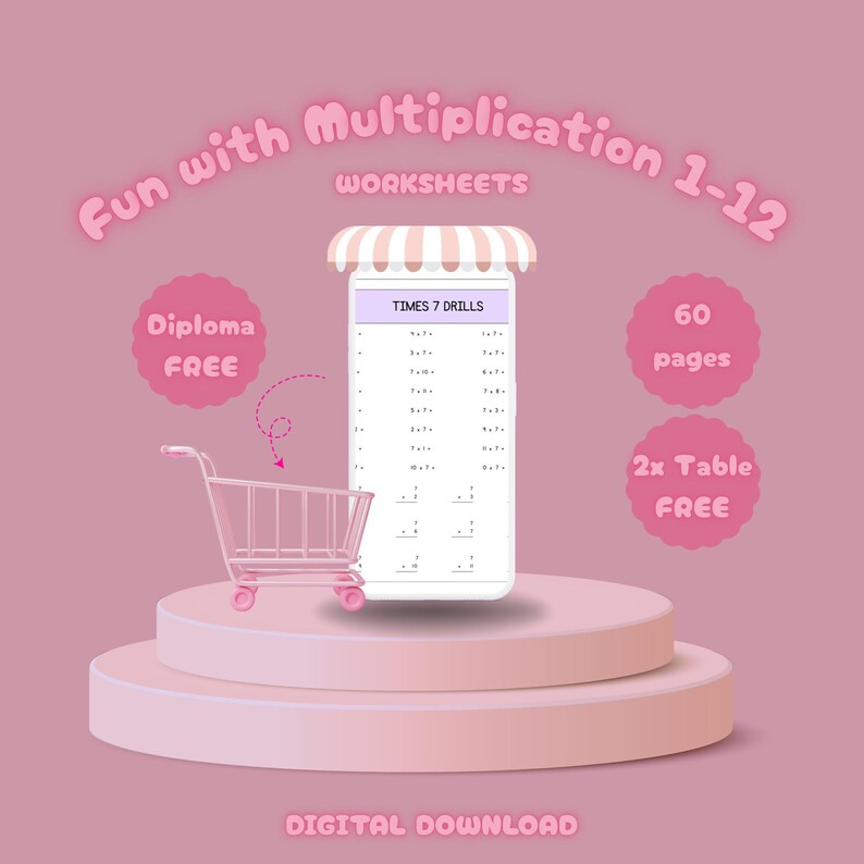 60 Multiplication Worksheets 1–12 | Printable PDF | Free Times Tables ...