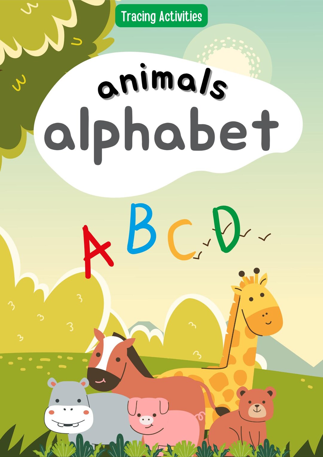Animals Alphabet Tracing Book for Kids – Fun ABC Learning & Handwriting ...